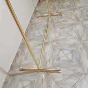Brass Rolling Clothes Rack, Brass Clothing Rack, Brass Garment Rack ...