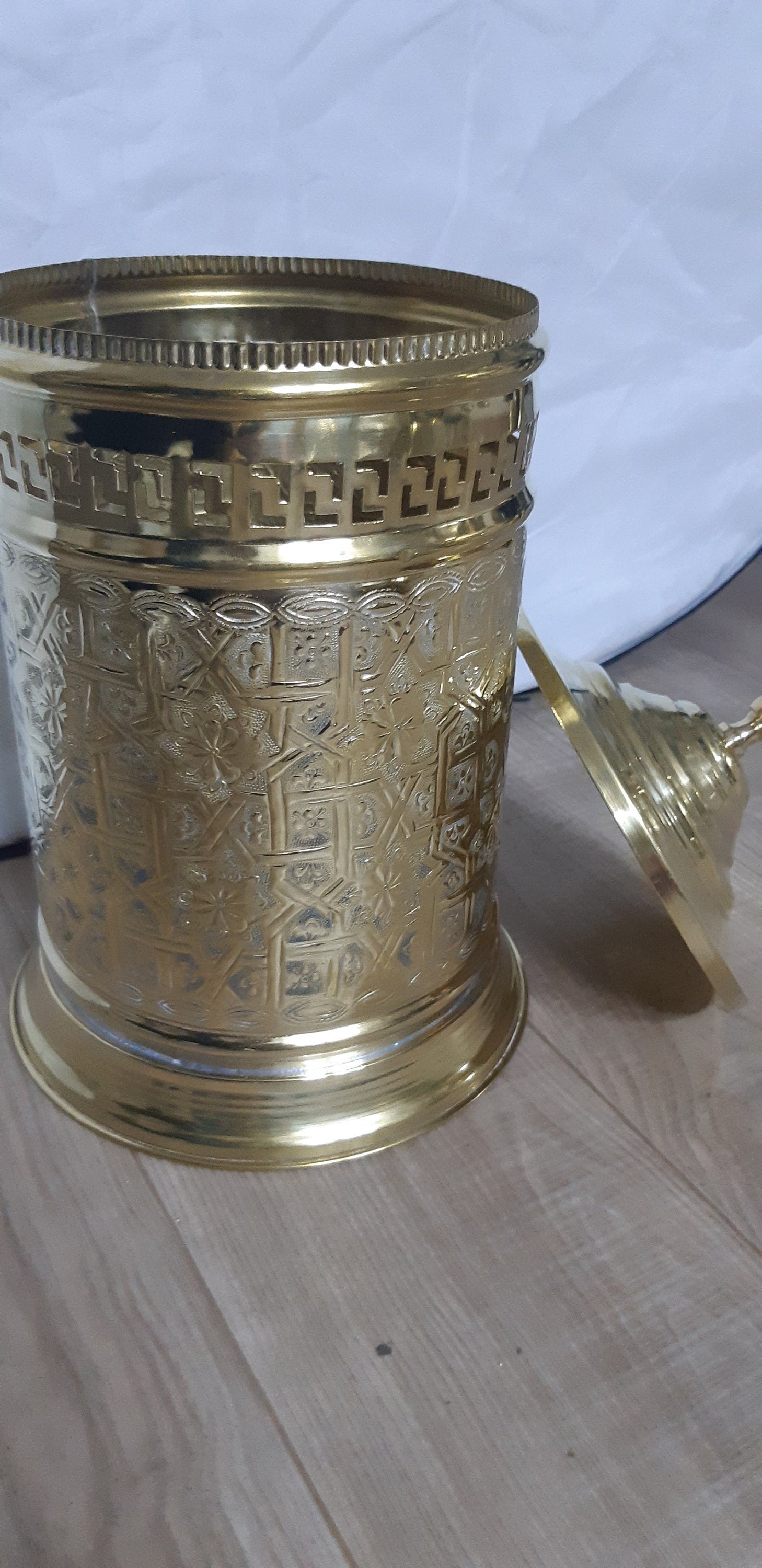 Brass Waste Paper Basket Handcrafted BRASS TRASH CAN Brass - Etsy