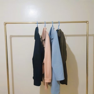 Brass Rolling Clothes Rack, Brass Clothing Rack, Brass Garment Rack ...