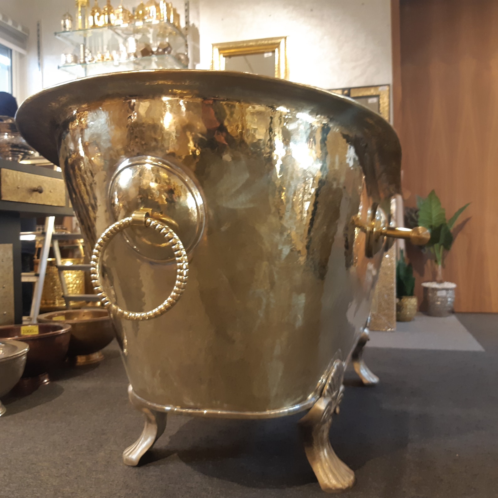 Antique Brass Bathtub, Clawfoot Brass Bathtub, Bathroom Tub in Solid ...