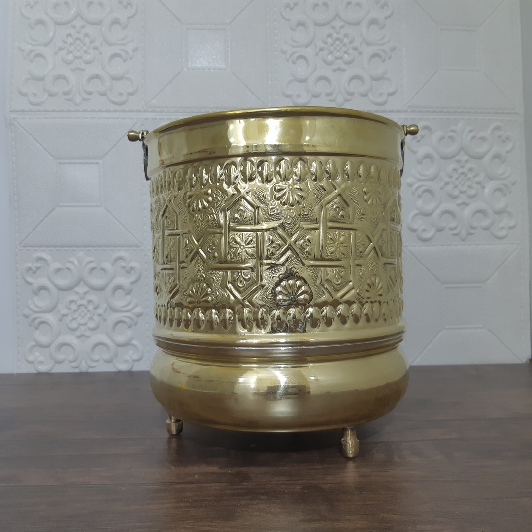 Brass Bucket Pail Vintage Bucket Pail Planter Bucket Egyptian Handmade ...