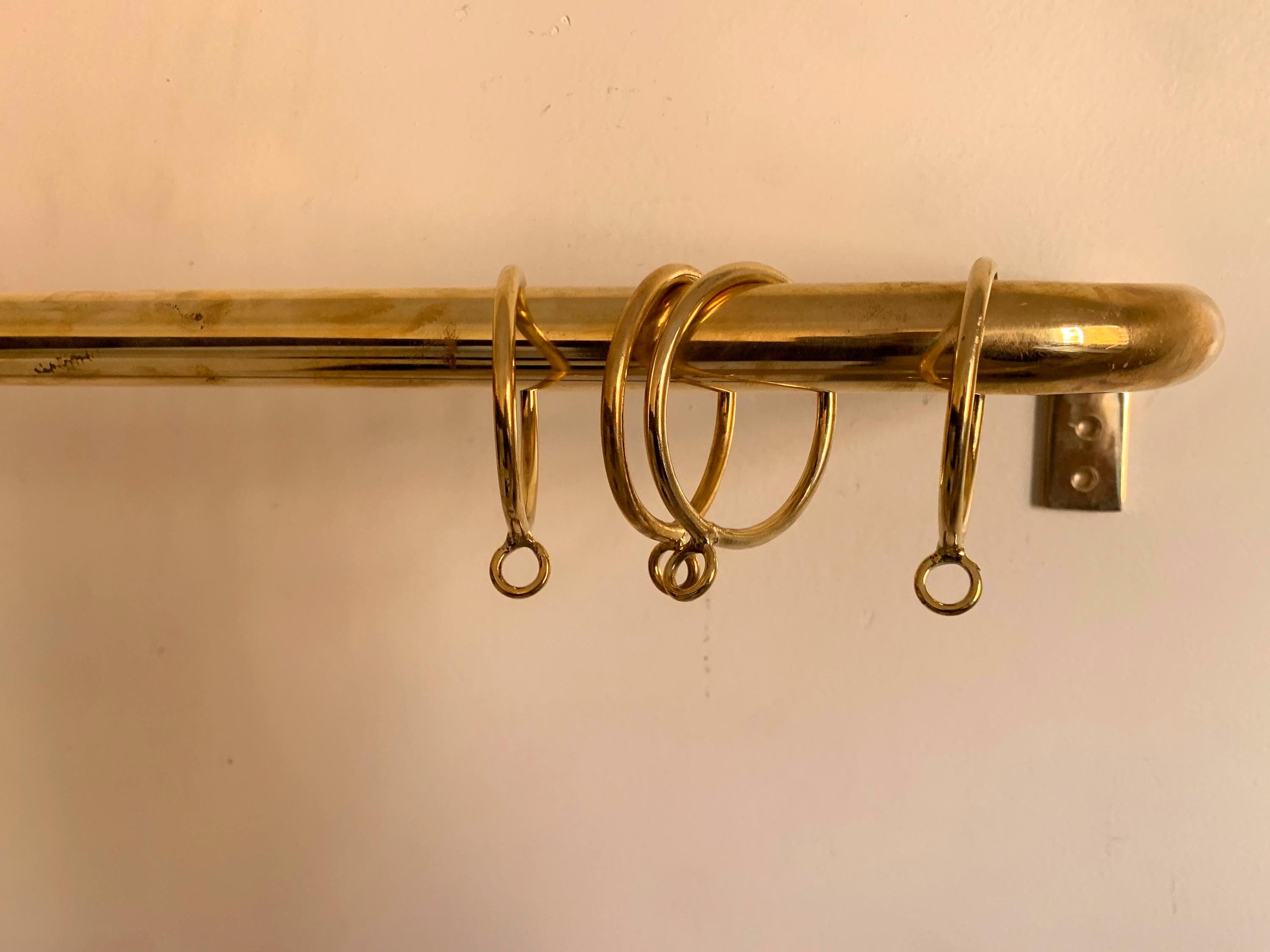 Solid Brass French Return Curtain Rod With Matching Rings - Etsy