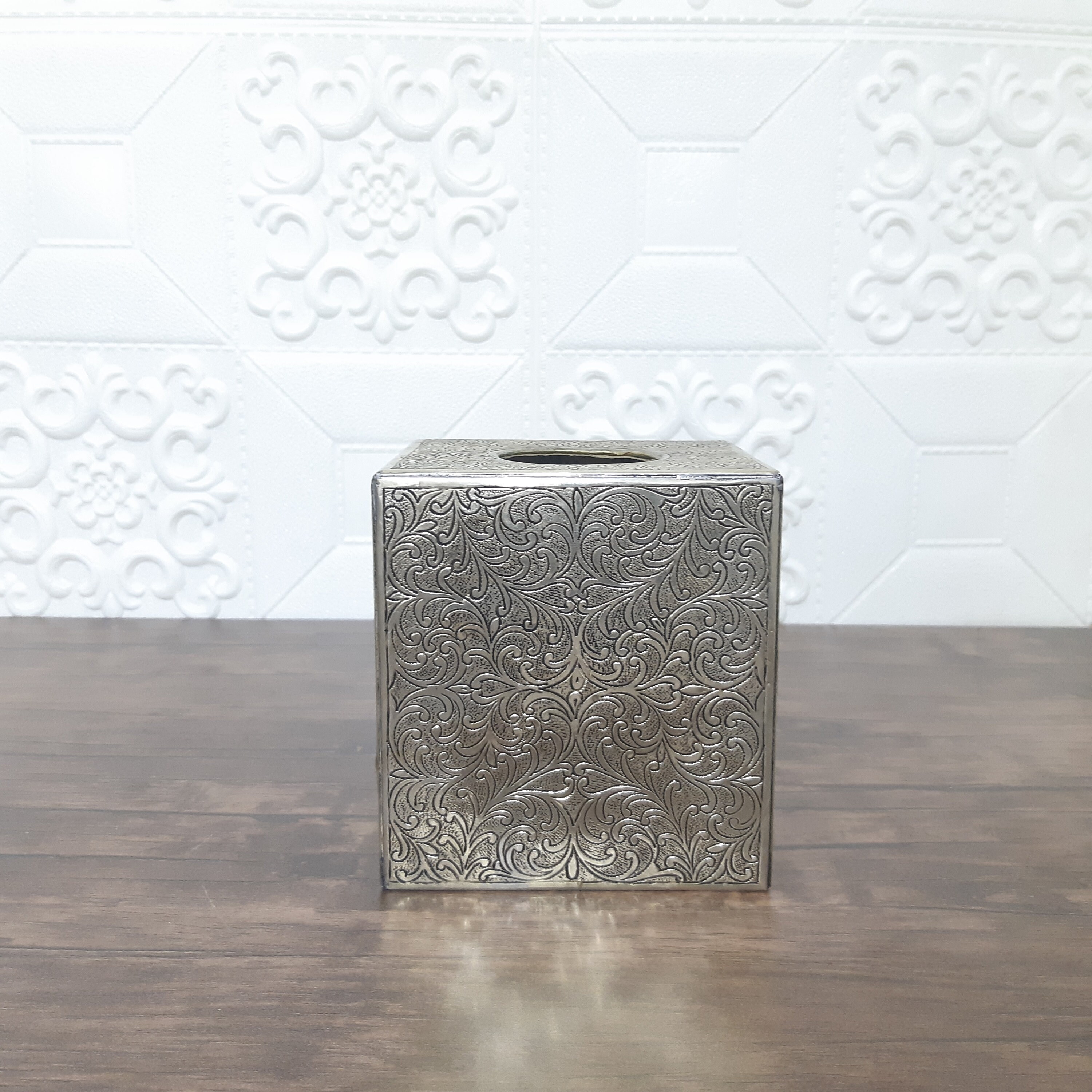 Engraved Solid Brass Tissue Box Brass Tissue Box Cover Tissue Holder ...