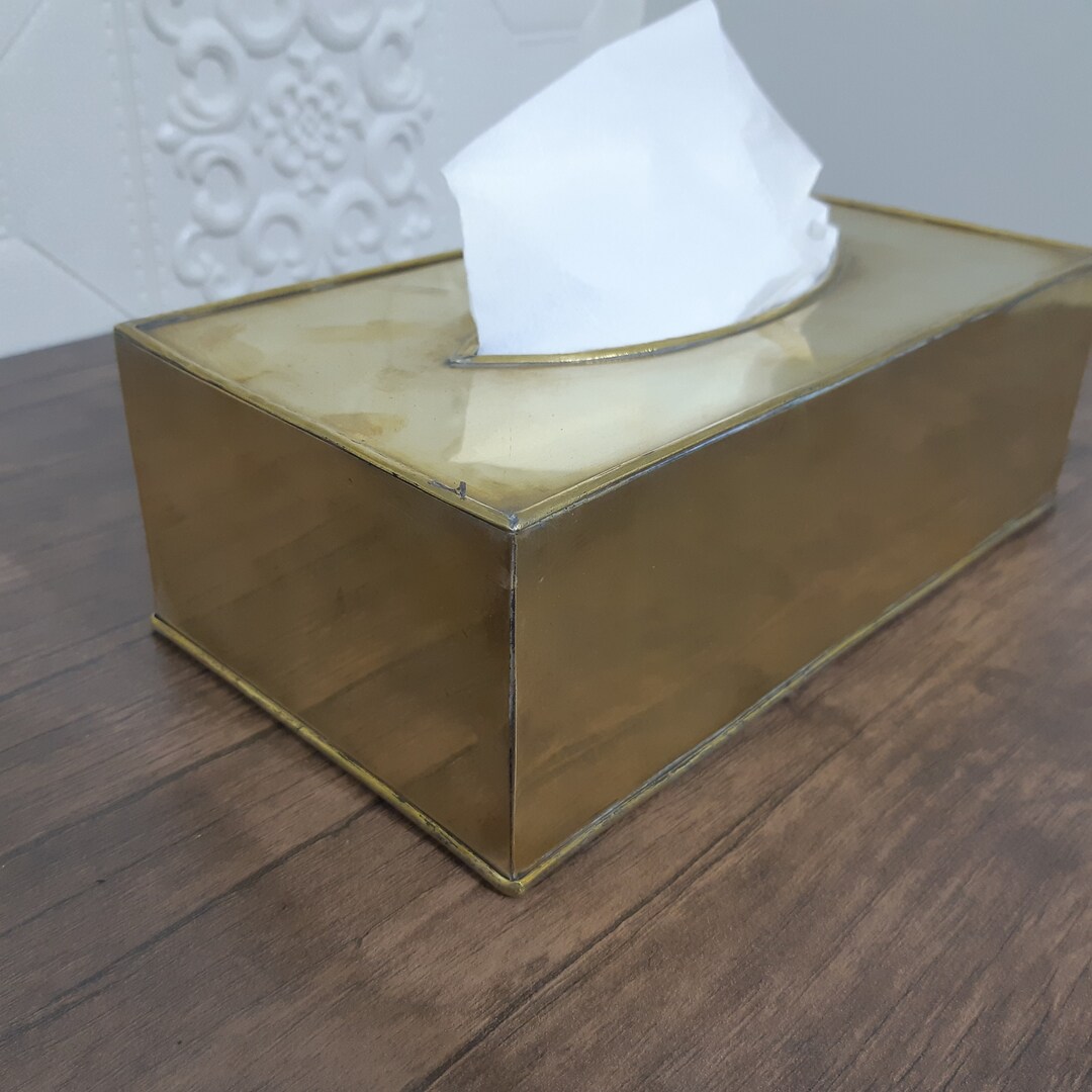 Rectangle Solid Brass Tissue Box Brass Tissue Box Cover Tissue Holder ...