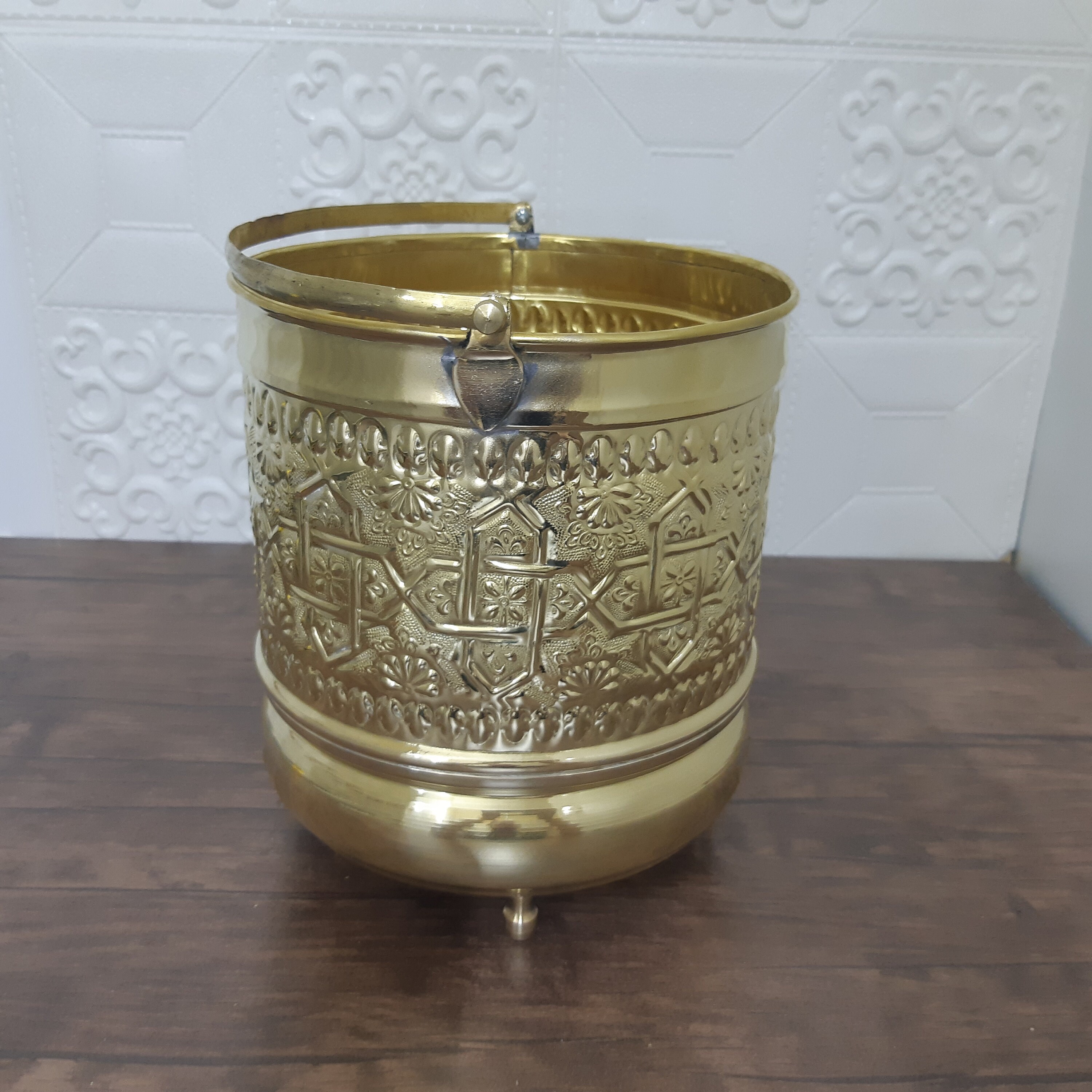 Brass Bucket Pail Vintage Bucket Pail Planter Bucket Egyptian - Etsy