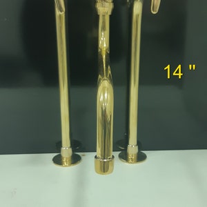 Long Leg Faucet With Curved Neck Pivot Spout From Solid Brass ...