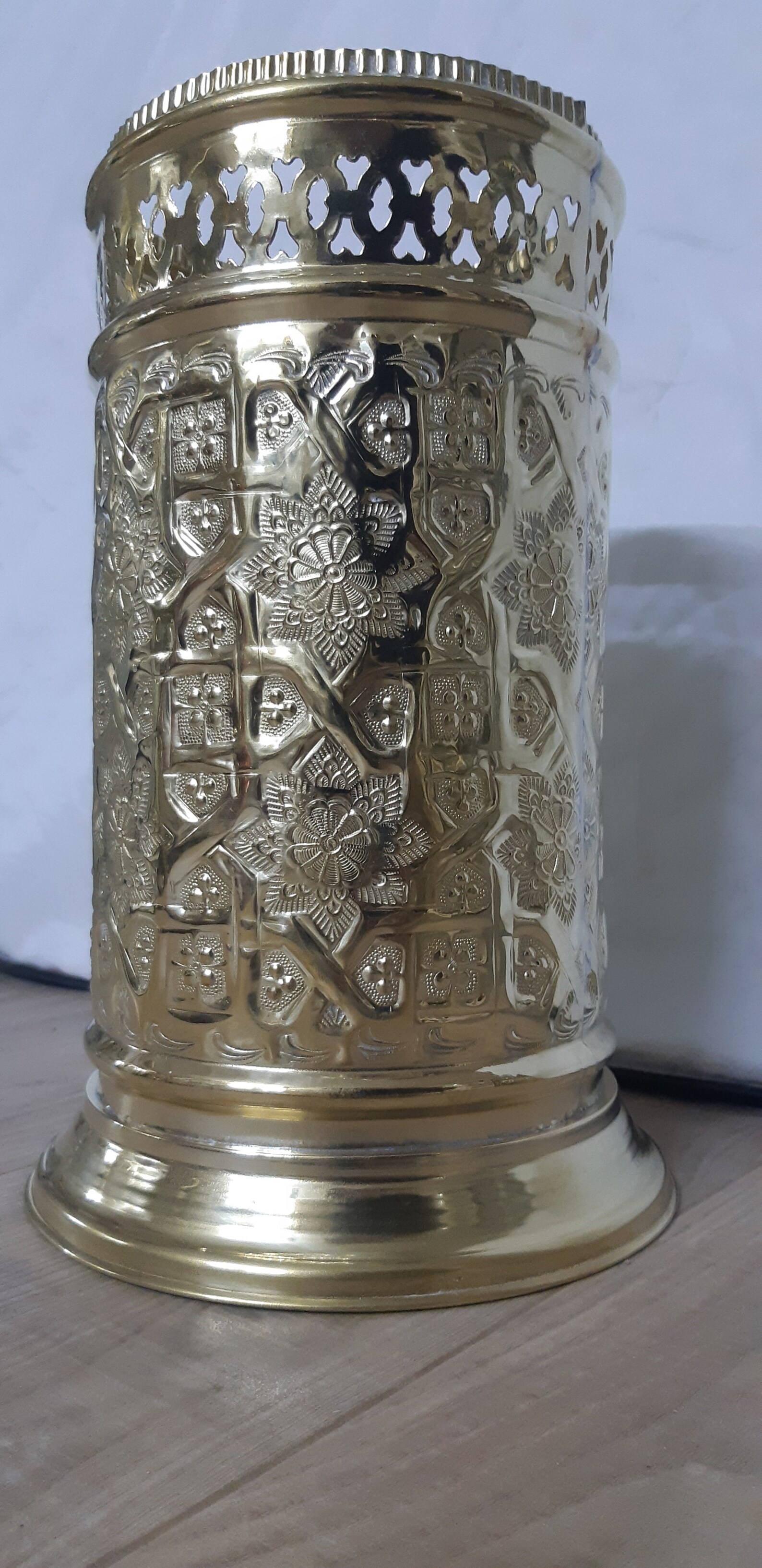 Brass Waste Paper Basket - Handcrafted BRASS TRASH CAN, Brass Waste Bin ...