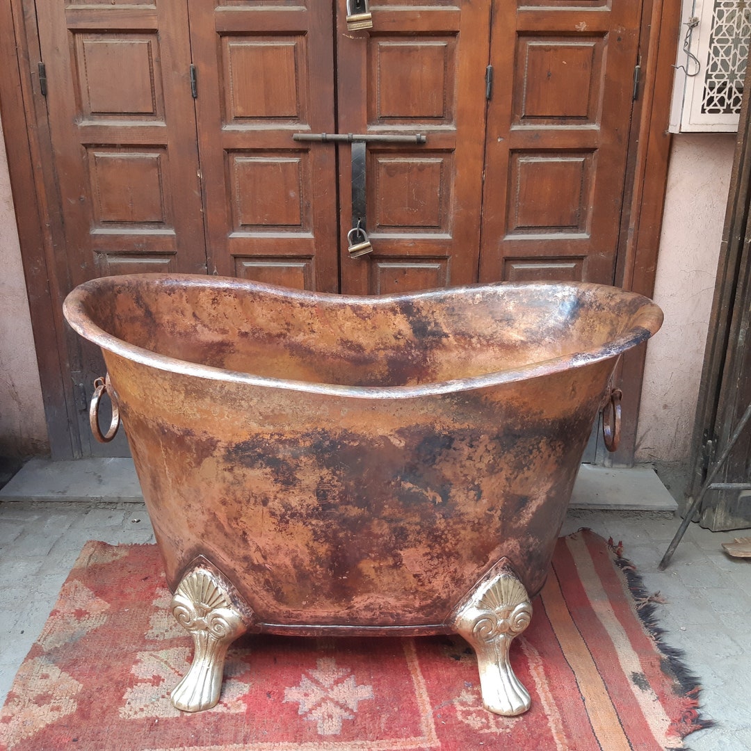 Handcrafted Copper Bathtub, Copper Slipper Bath, Luxury Copper Baths ...