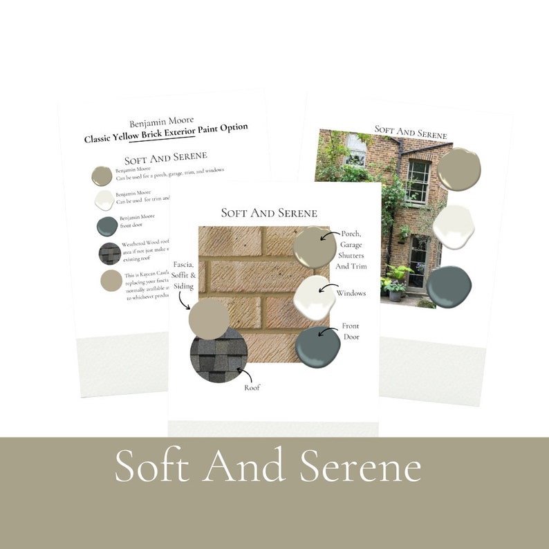 Beige Brick House Exterior Paint Palette: 5 Benjamin Moore Color ...