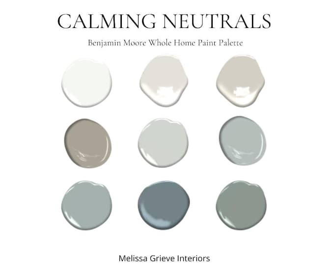 Paint Colors for Bedrooms and Bathrooms From Benjamin Moore. Calm ...