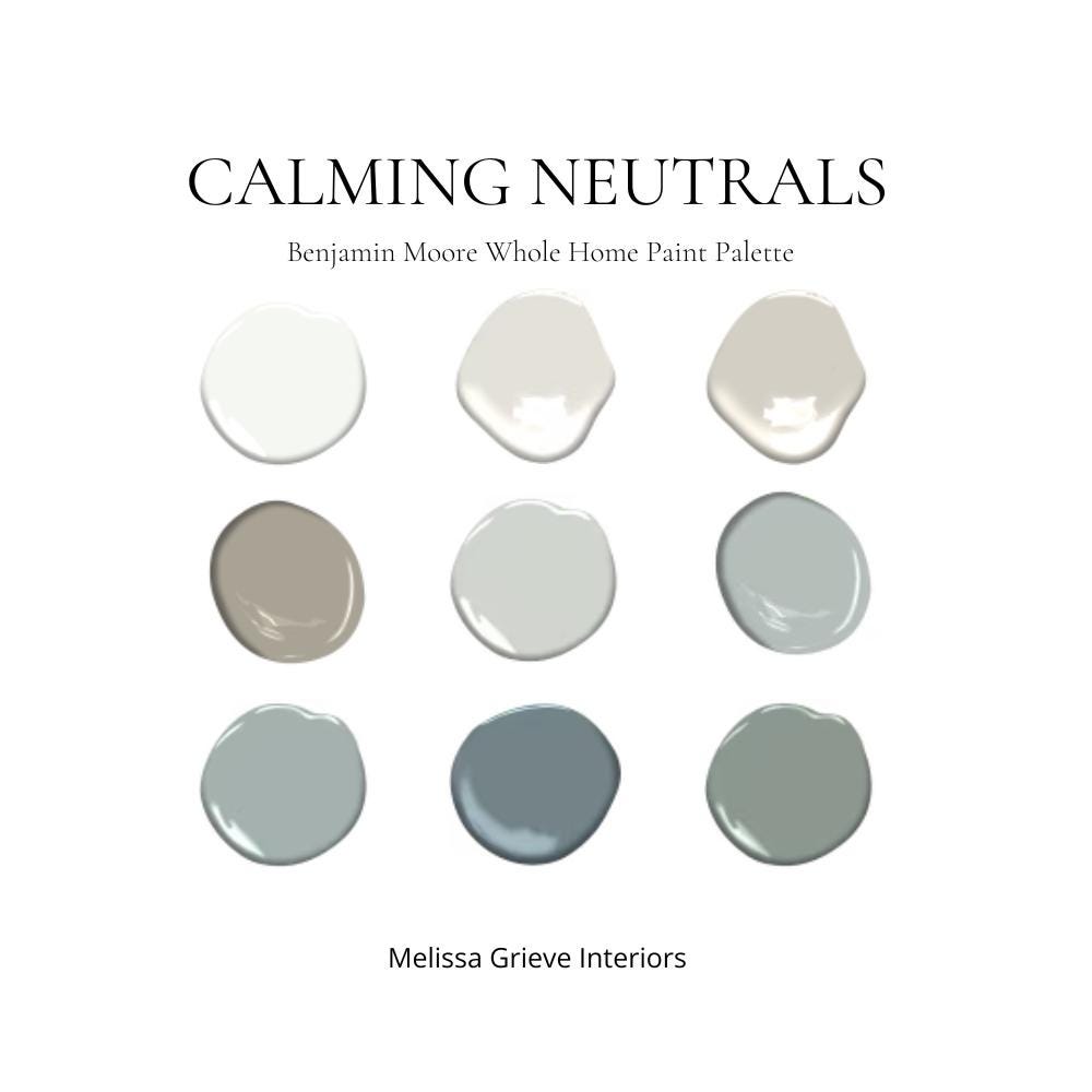 Benjamin Moore Calming Neutral Whole House Paint Palette (digital ...