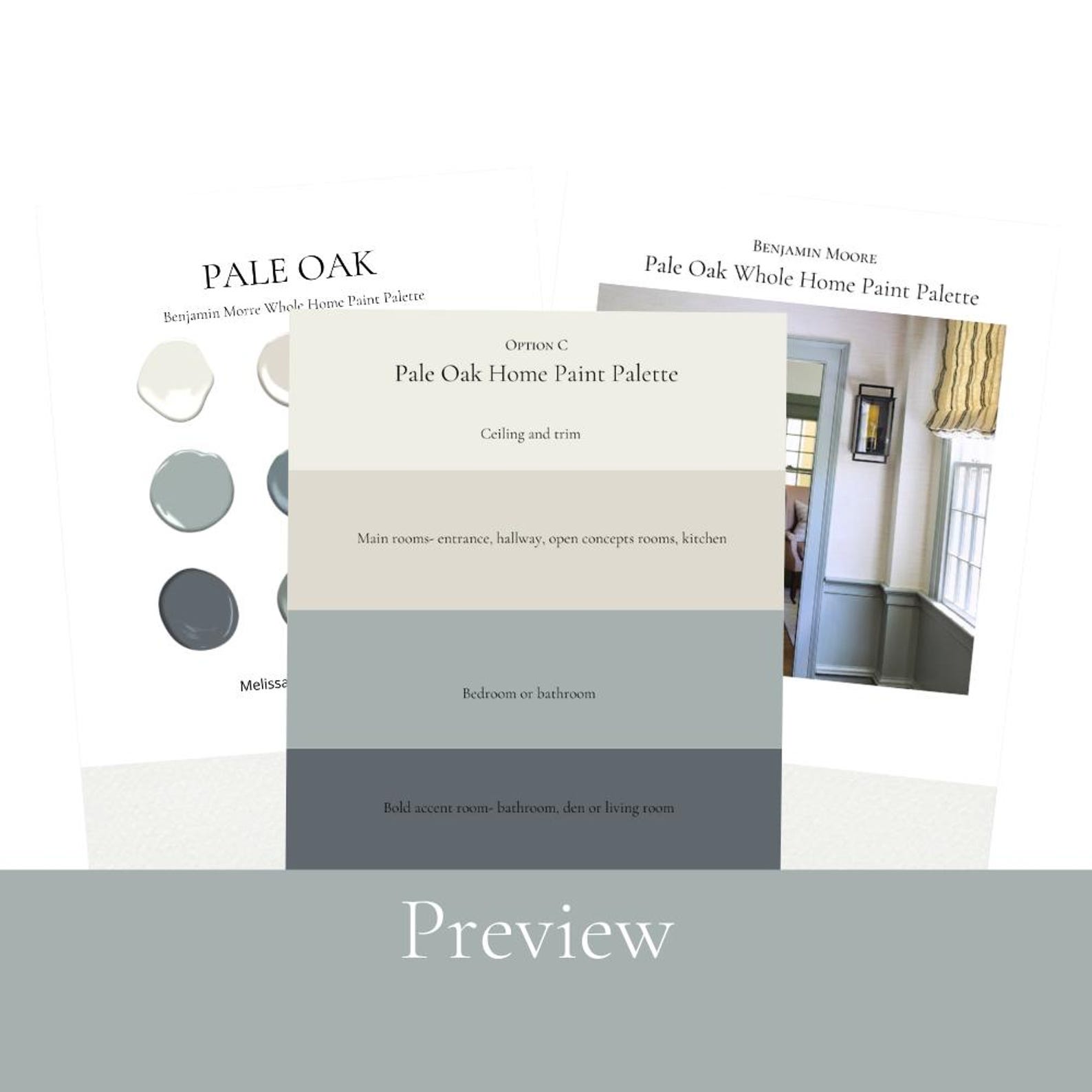 Pale Oak Benjamin Moore Coordinating Colors Whole House Paint Palette ...
