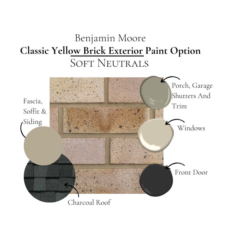 Beige Brick Exterior House Color Schemes Benjamin Moore Exterior Paint ...