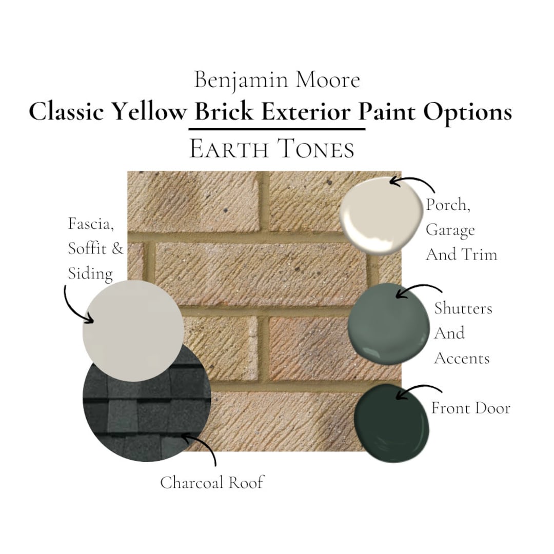 Beige Brick Exterior House Color Schemes Benjamin Moore Exterior Paint ...