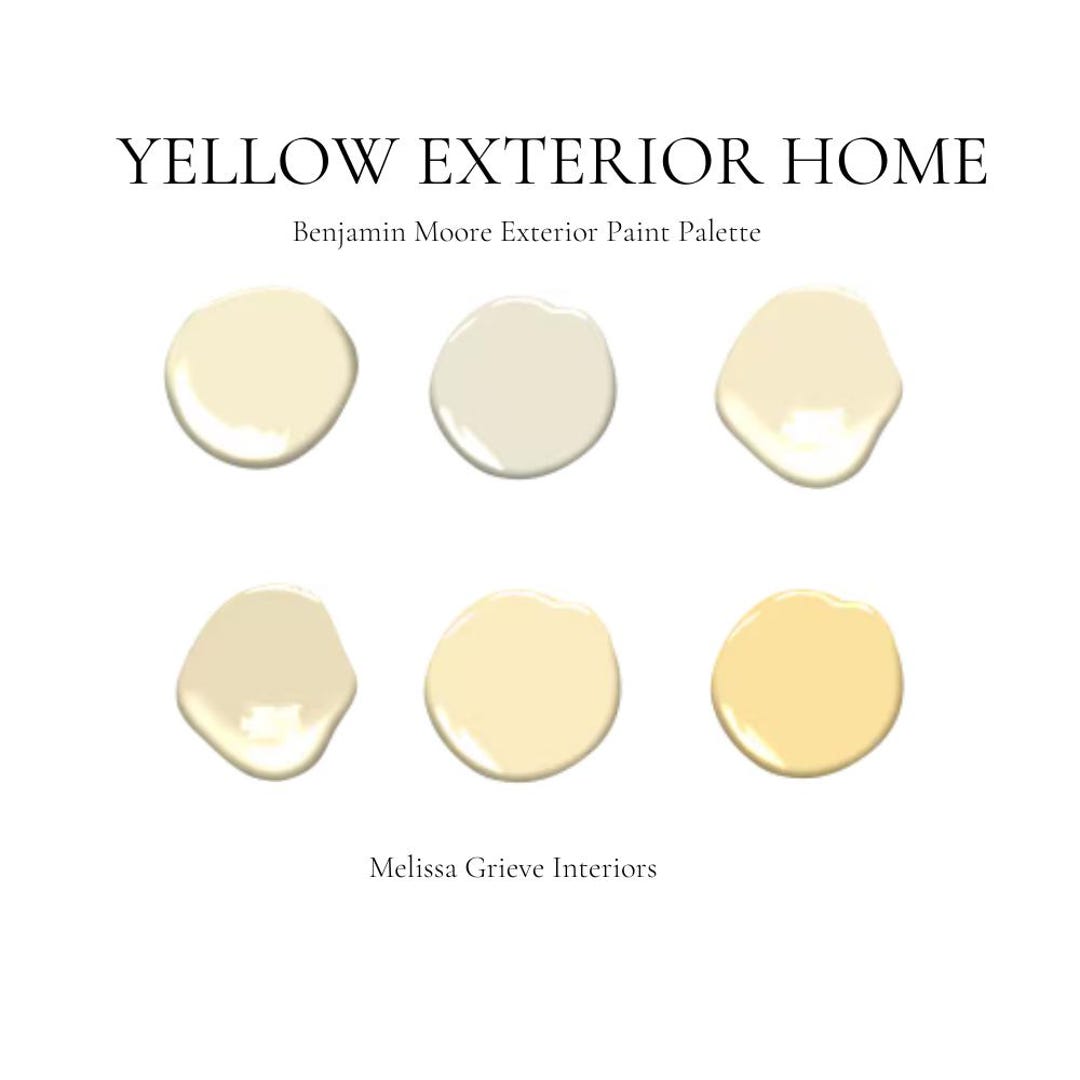 Benjamin Moore Yellow Exterior Paint Palette (digital Download) - Etsy