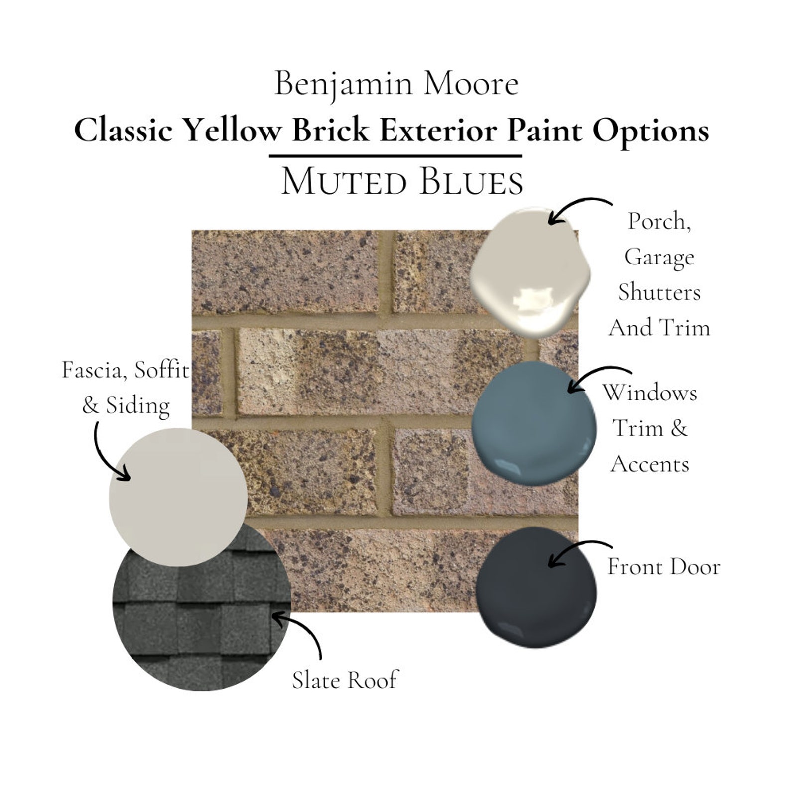 Beige Brick Exterior House Color Schemes Benjamin Moore Exterior Paint ...