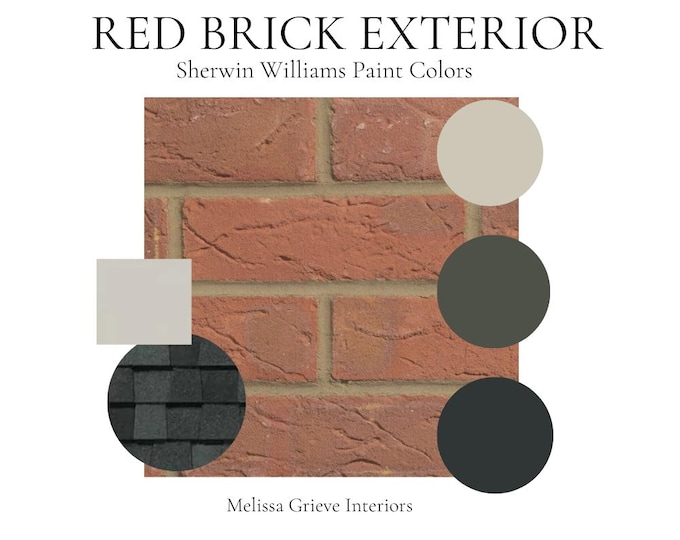 Traditional Red Brick Exterior Paint Palette by Sherwin Williams ...