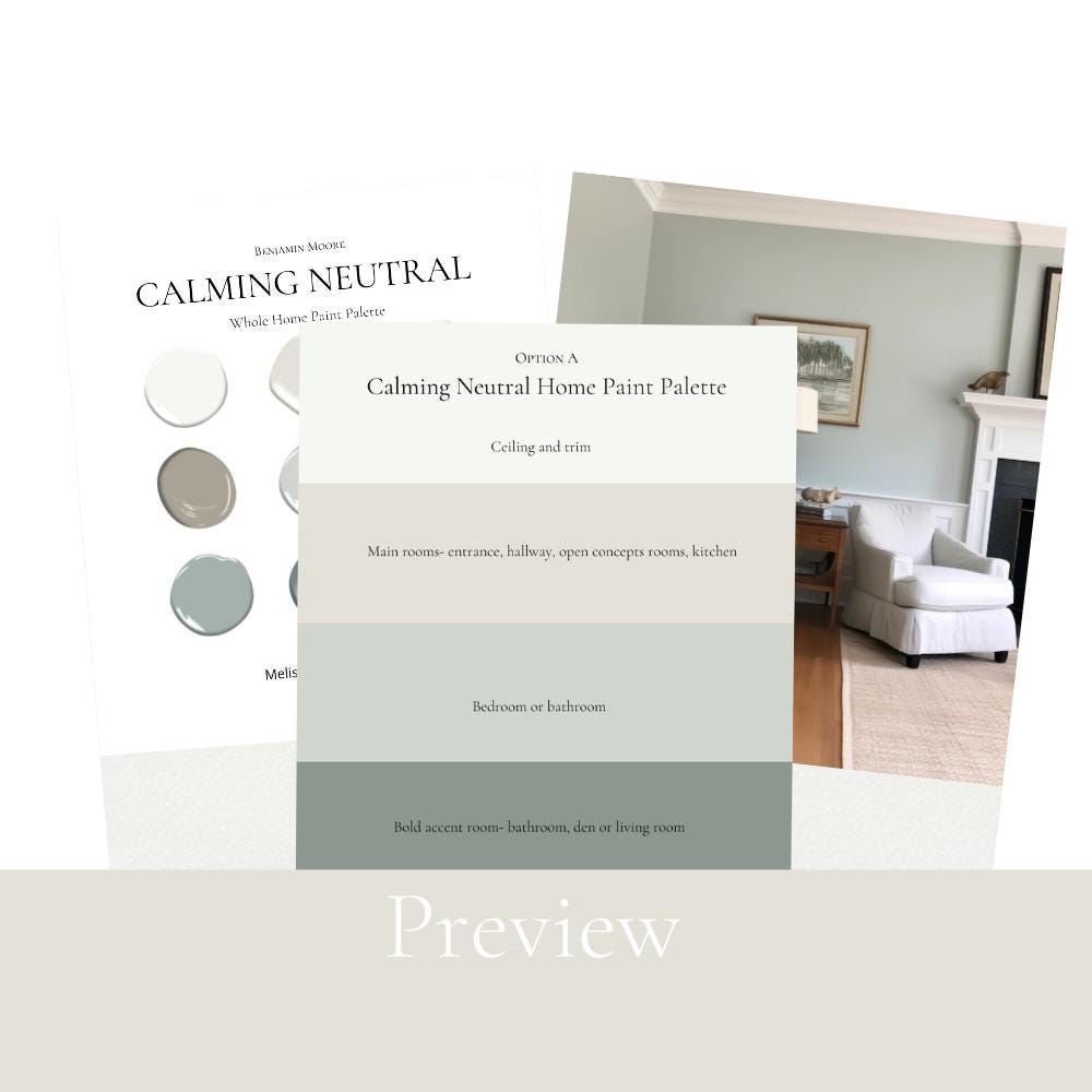 Benjamin Moore Calming Neutral Whole House Paint Palette (digital ...