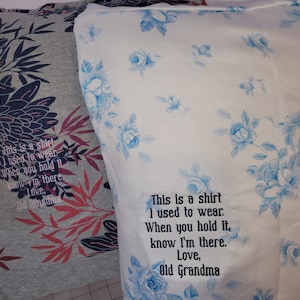 Memory Pillow Rememberance Gift Made From Loved Ones Clothes - Etsy