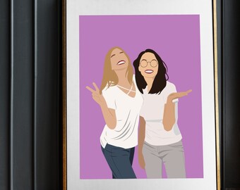 Faceless Drawing Best Friend - Etsy