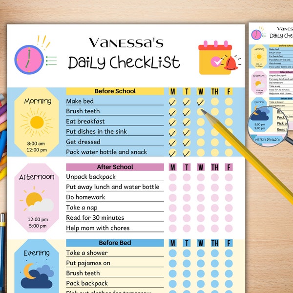 Kids Daily Routine - Etsy