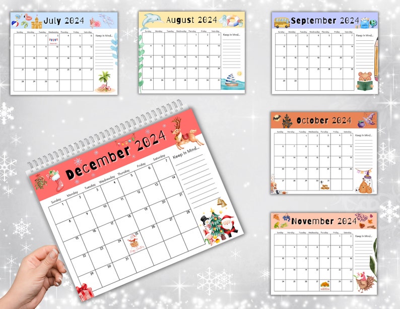 Calendrier 2024 imprimable calendriers imprimables pour - Etsy France