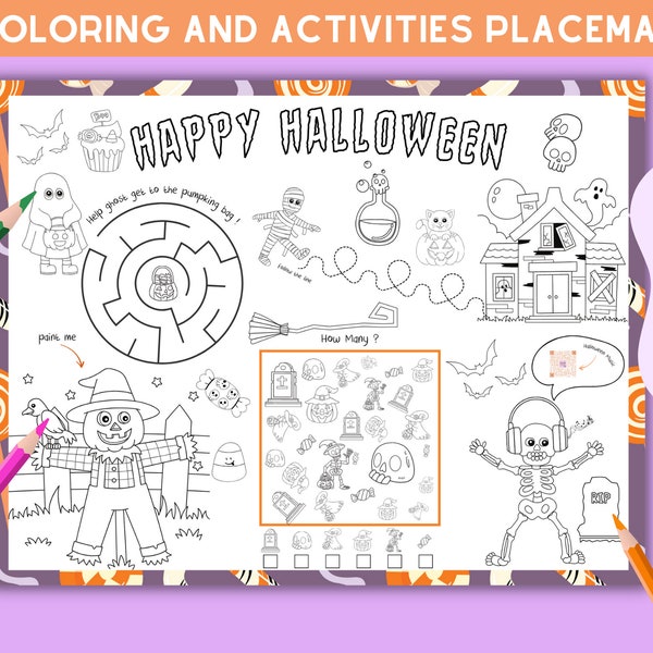 Halloween Placemat - Etsy