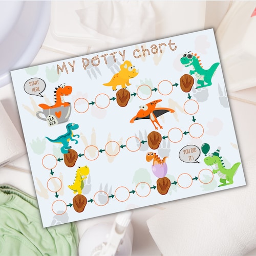 Dinosaur Potty Chart Printable Potty Training Reward Chart - Etsy Canada