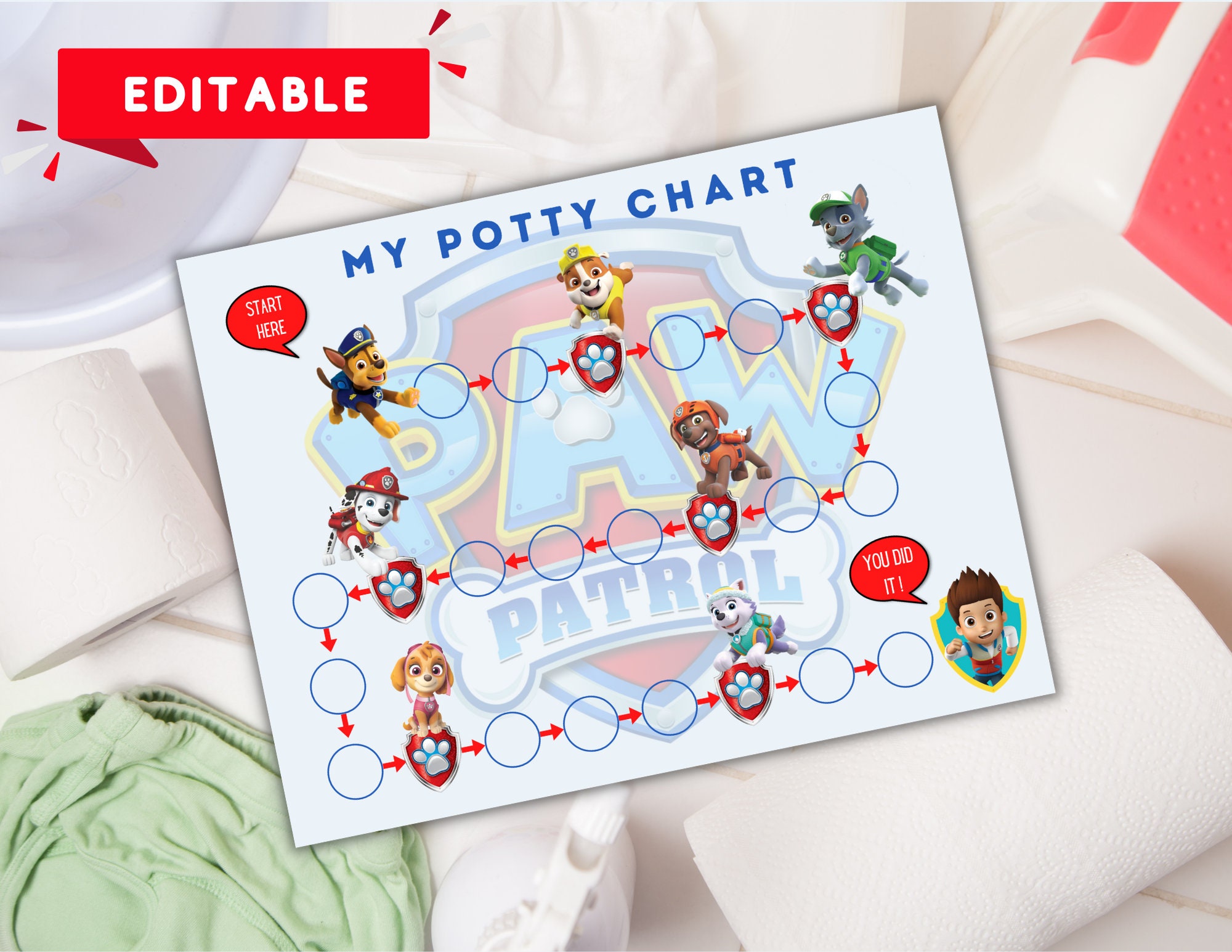 Potty Chart Printable Potty Training Prize Chart for Kids - Etsy Canada