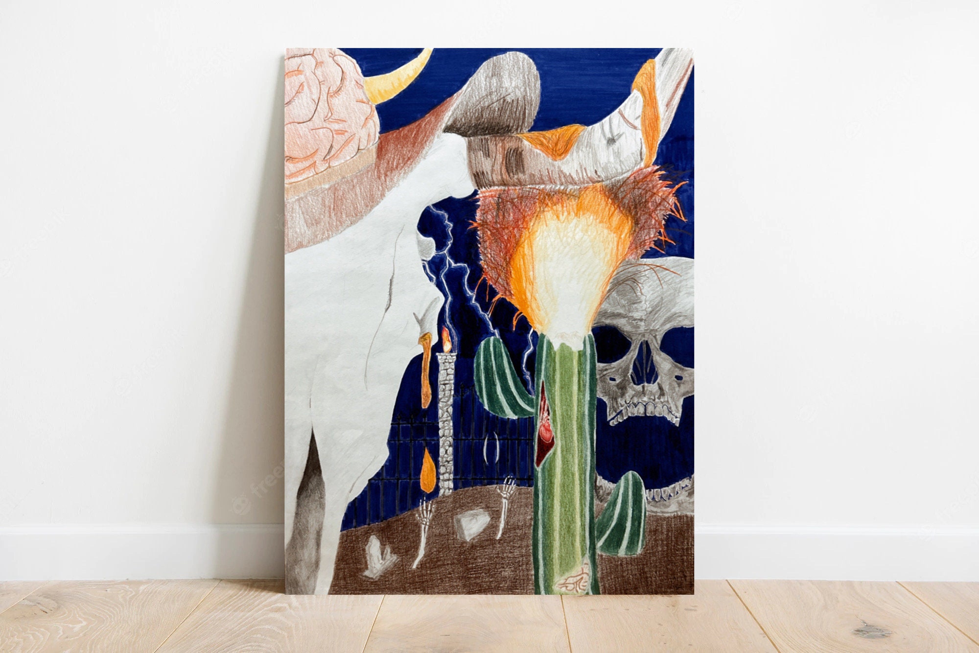 Scary Longhorn Concept Poster | Digital Print - Etsy
