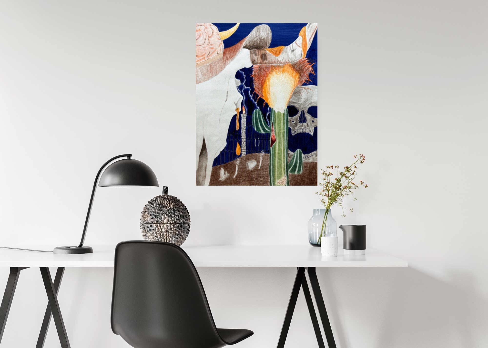 Scary Longhorn Concept Poster | Digital Print - Etsy