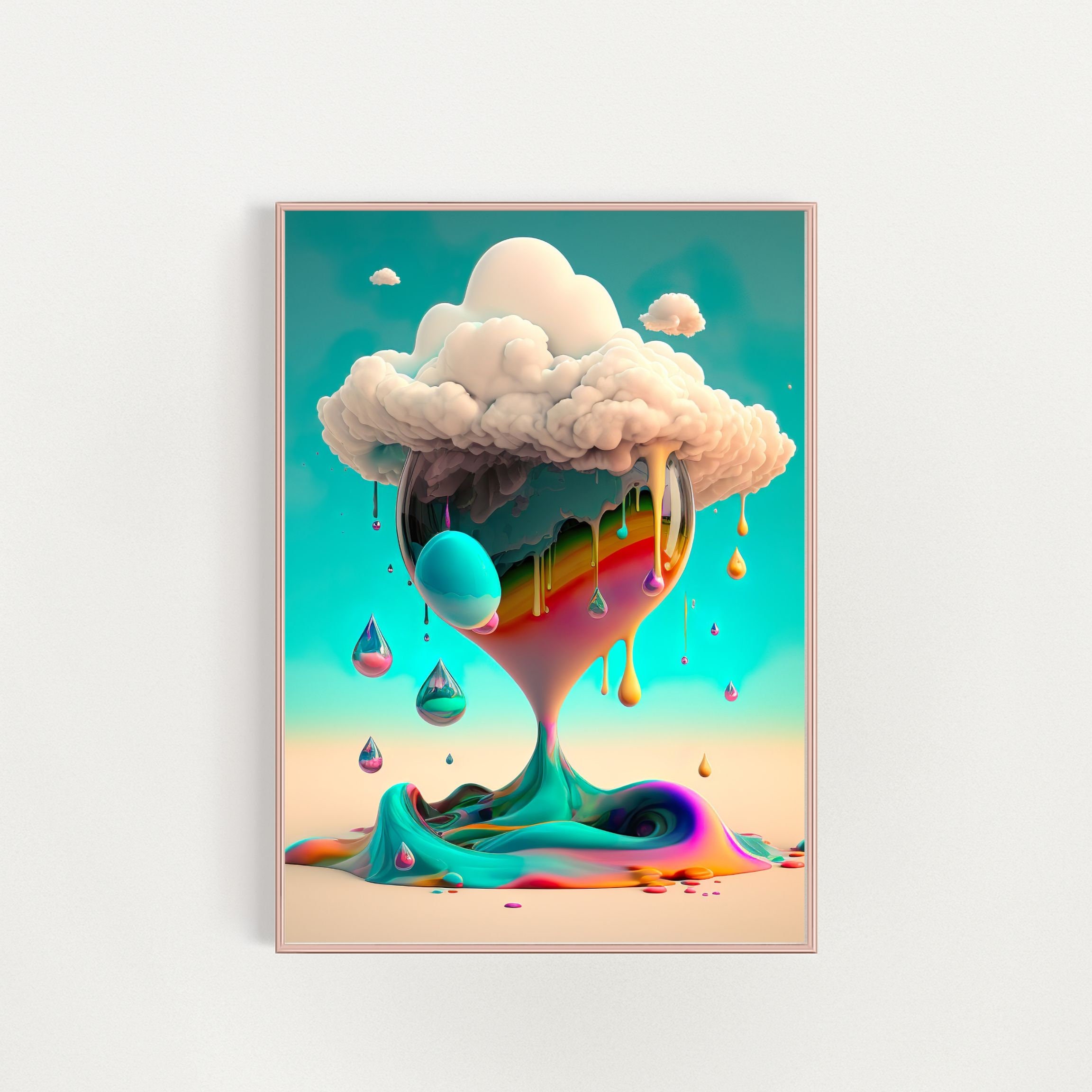 Cloud Slime Wall Art, Printable Wall Art, Slime Wall Art, Artistic Wall ...