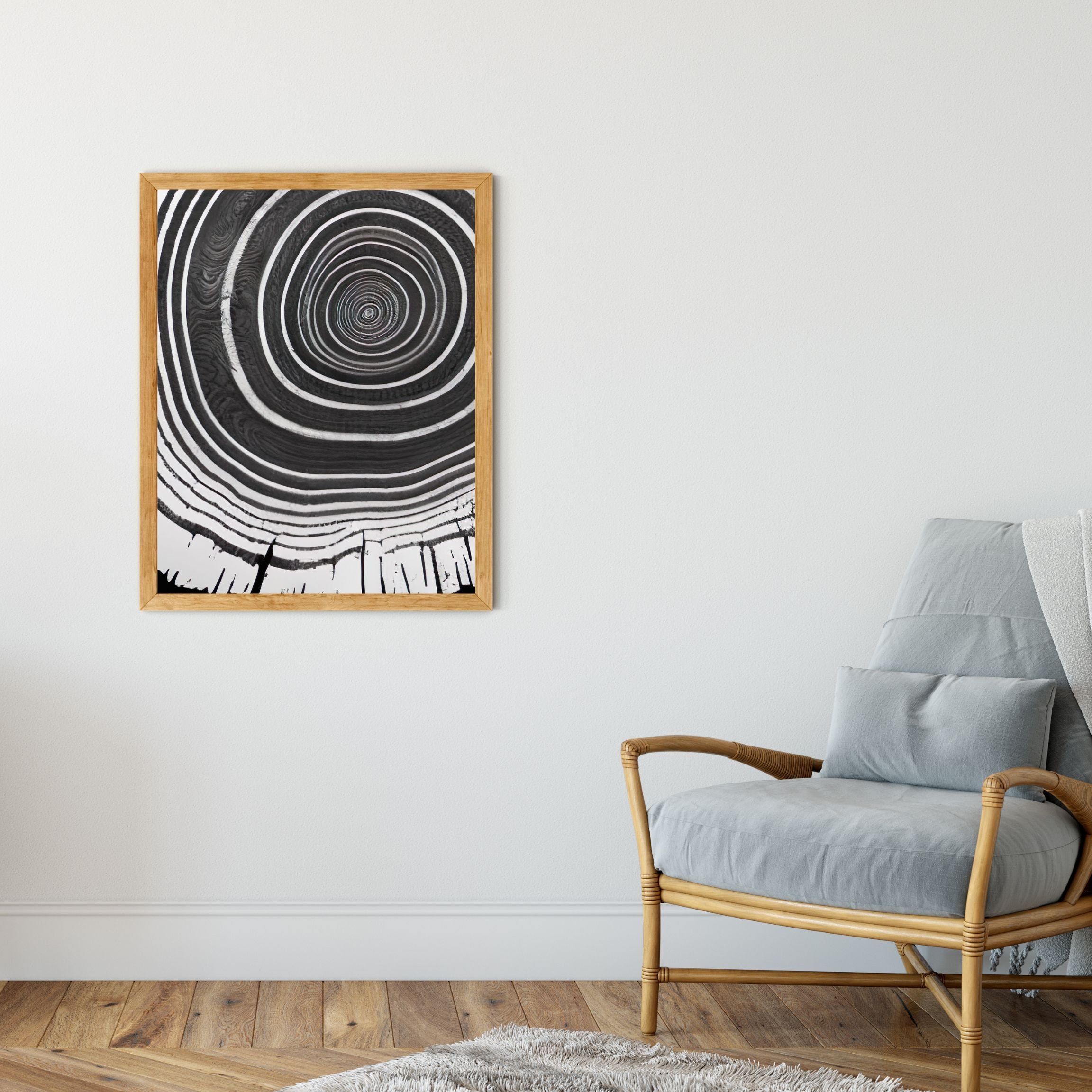 Tree Rings Print Black and White Tree Print Modern Art Tree - Etsy