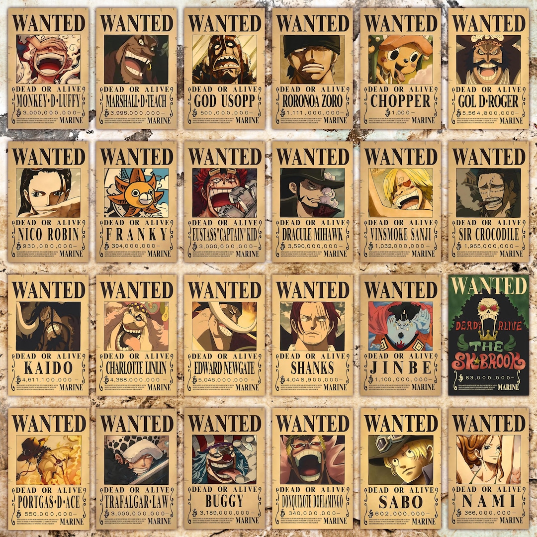 26 One Piece Bounties Posters Instant Download High Quality 300dpi ...