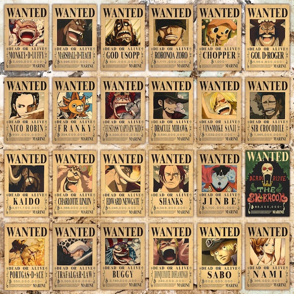 Luffy Bounty Poster - Etsy