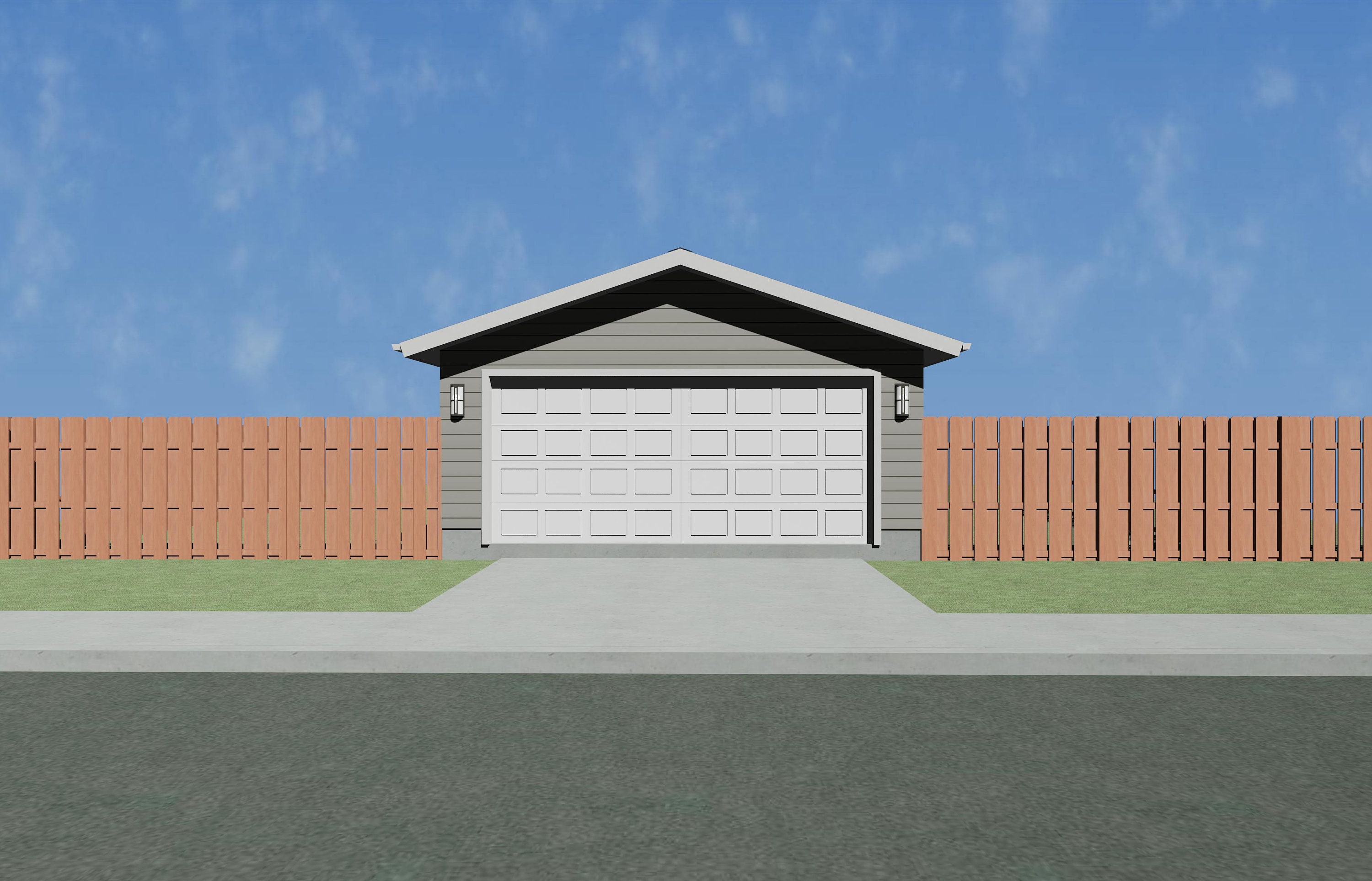 Detached 20'x20' Standard Two Car Garage Plans - Blueprint Digital PDF ...