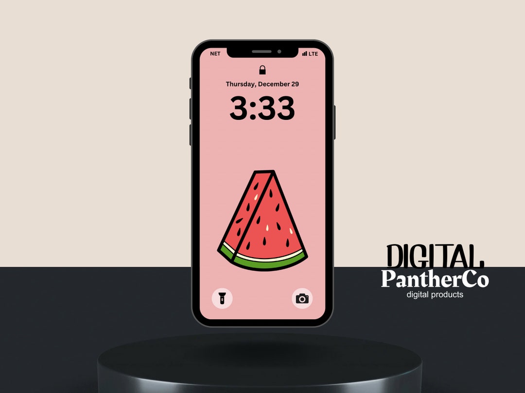 Watermelon Slice Lock Screen | Digital Wallpaper | Smartphone Android ...