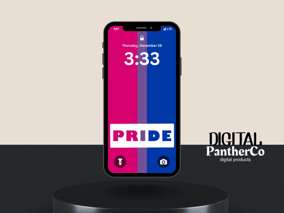 Bisexual Flag Pride Lock Screen | Digital Wallpaper | Smartphone ...
