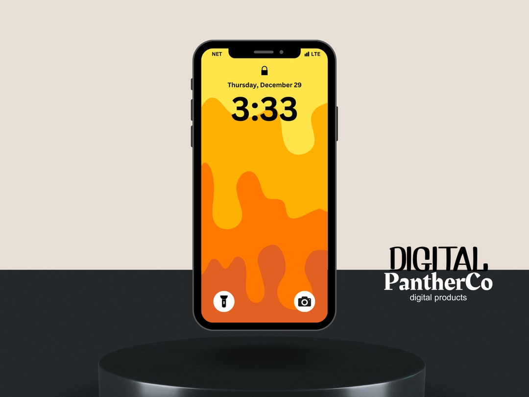 Drippy Honeycomb Yellow Lock Screen Smartphone Andriod iPhone Digital ...