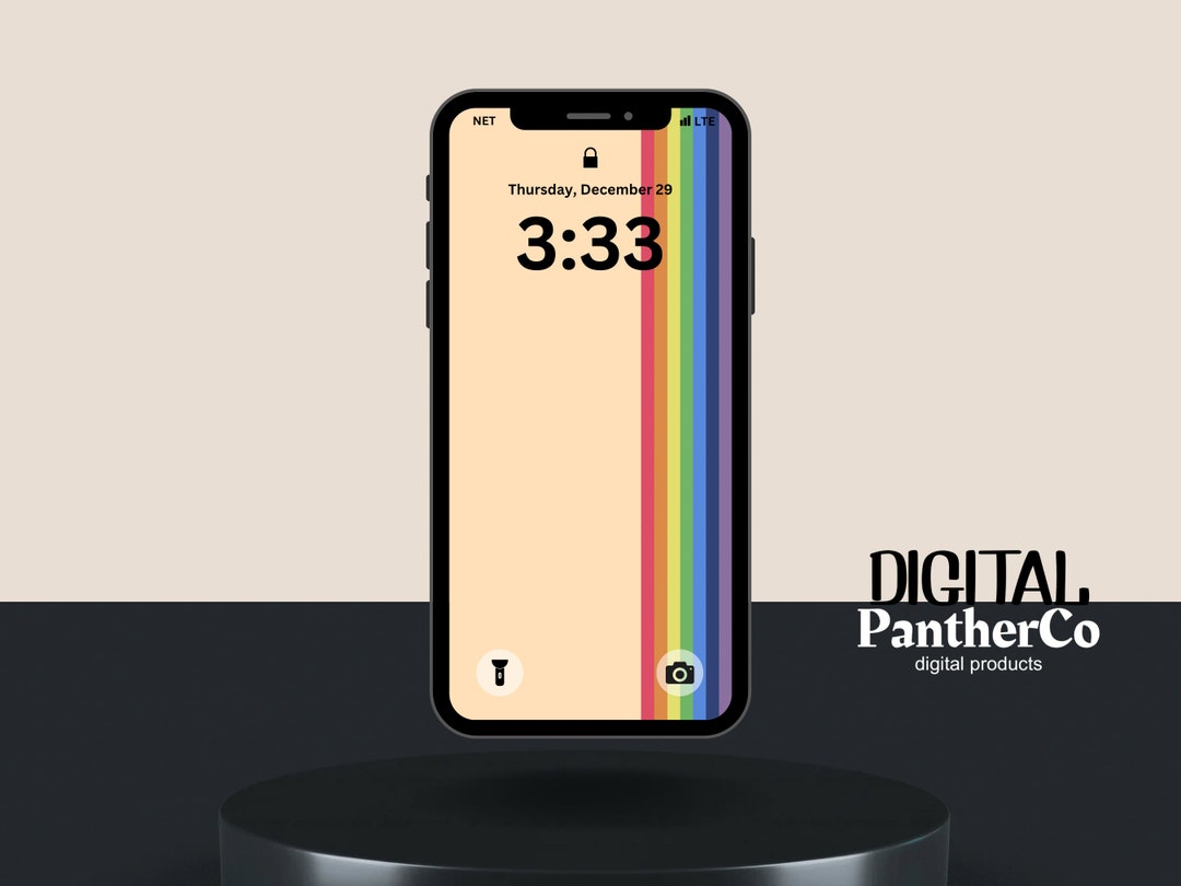 LGBTQ Right Side Rainbow Lock Screen Digital Wallpaper - Etsy