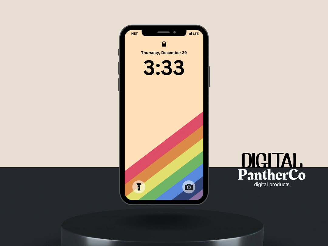 LGBTQ Rainbow Lock Screen | Digital Wallpaper | Smartphone Android ...