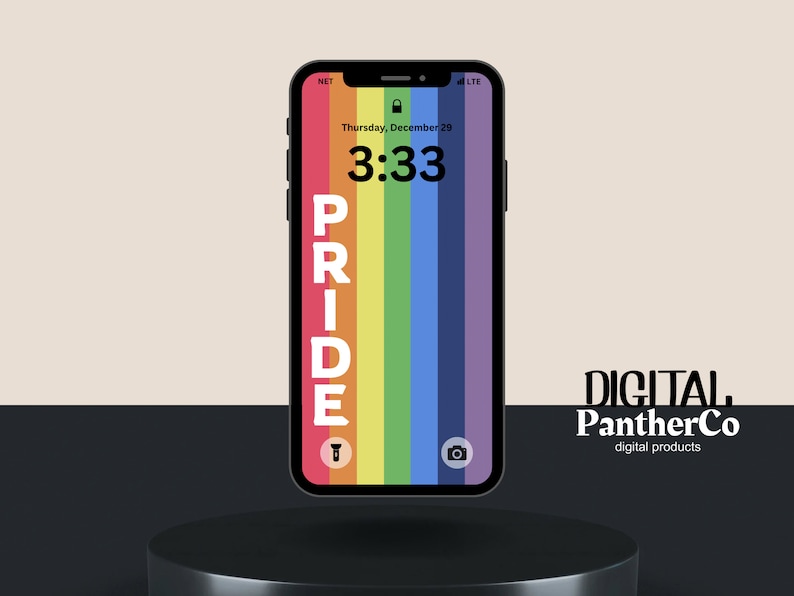 LGBTQ Pride Rainbow Lock Screen | Digital Wallpaper | Smartphone ...
