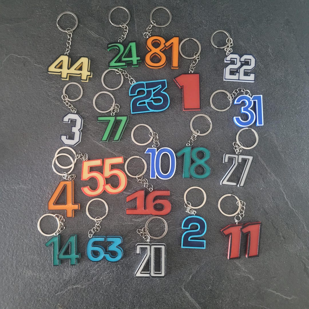 F1 Drivers Number 2024 Keyring - Etsy