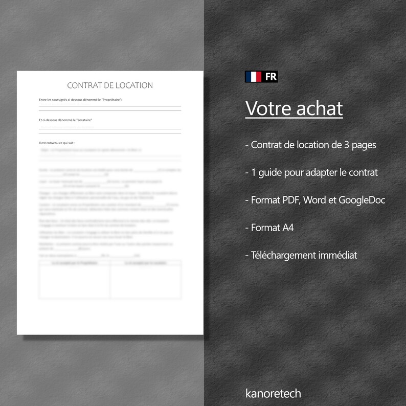 Operating Lease Contract Template - Etsy