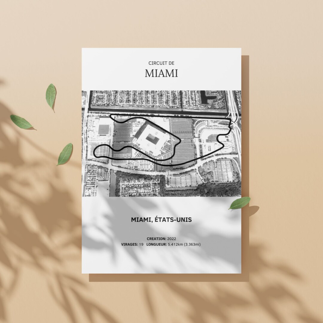 Miami Circuit Printable Poster JPG - Etsy