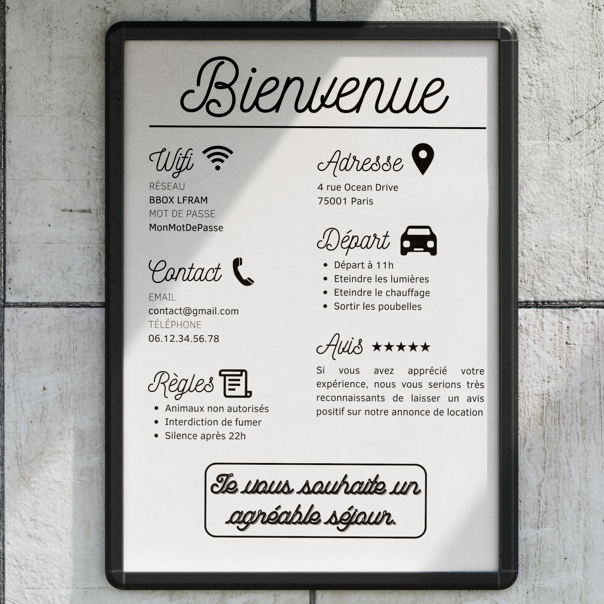 Welcome Message Template for Your Airbnb Rental, Available in Canva and ...