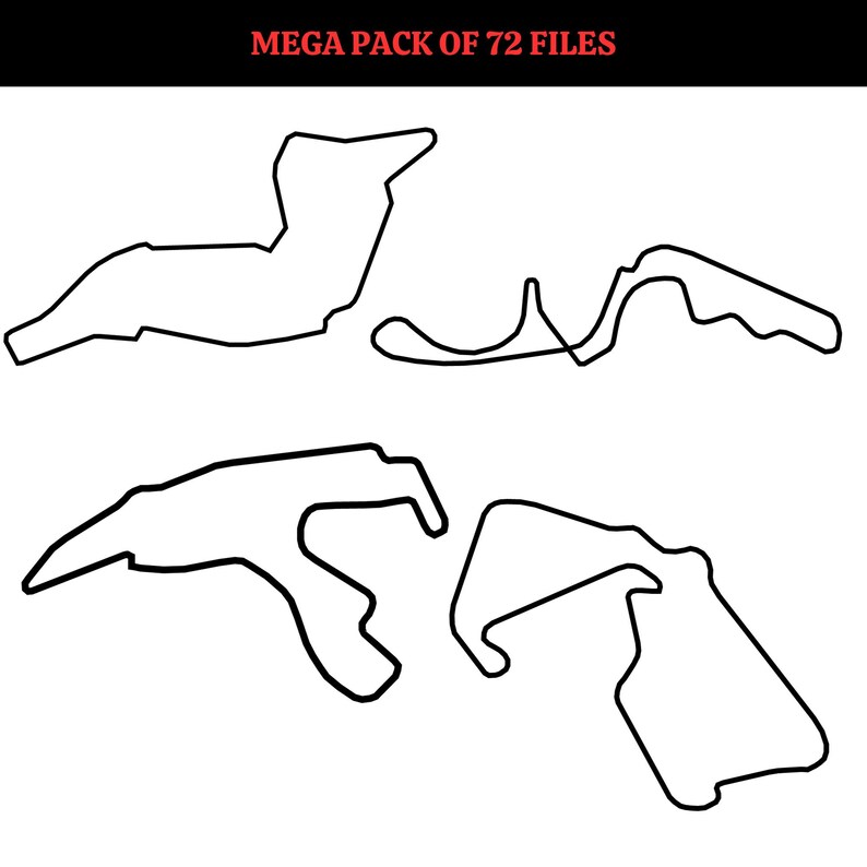 Formula 1 Circuits 2024, All Circuits in SVG EPS DXF Format - Etsy