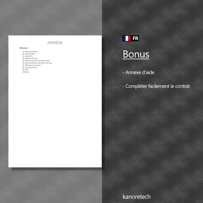 Modèle De Contrat De Location Simple - Etsy