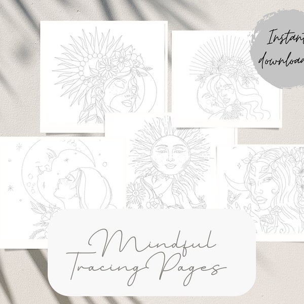 Adult Tracing Pages - Etsy