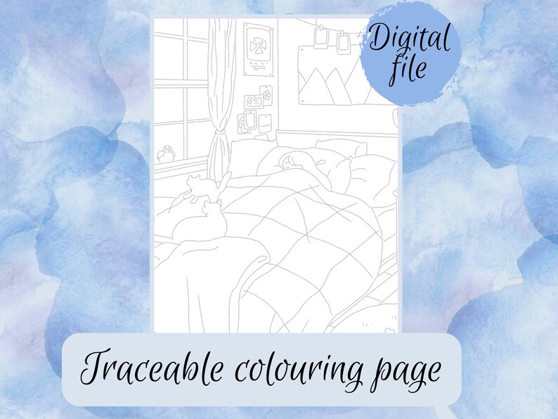 Printable Traceable Colouring Pages Adult Coloring Trace - Etsy